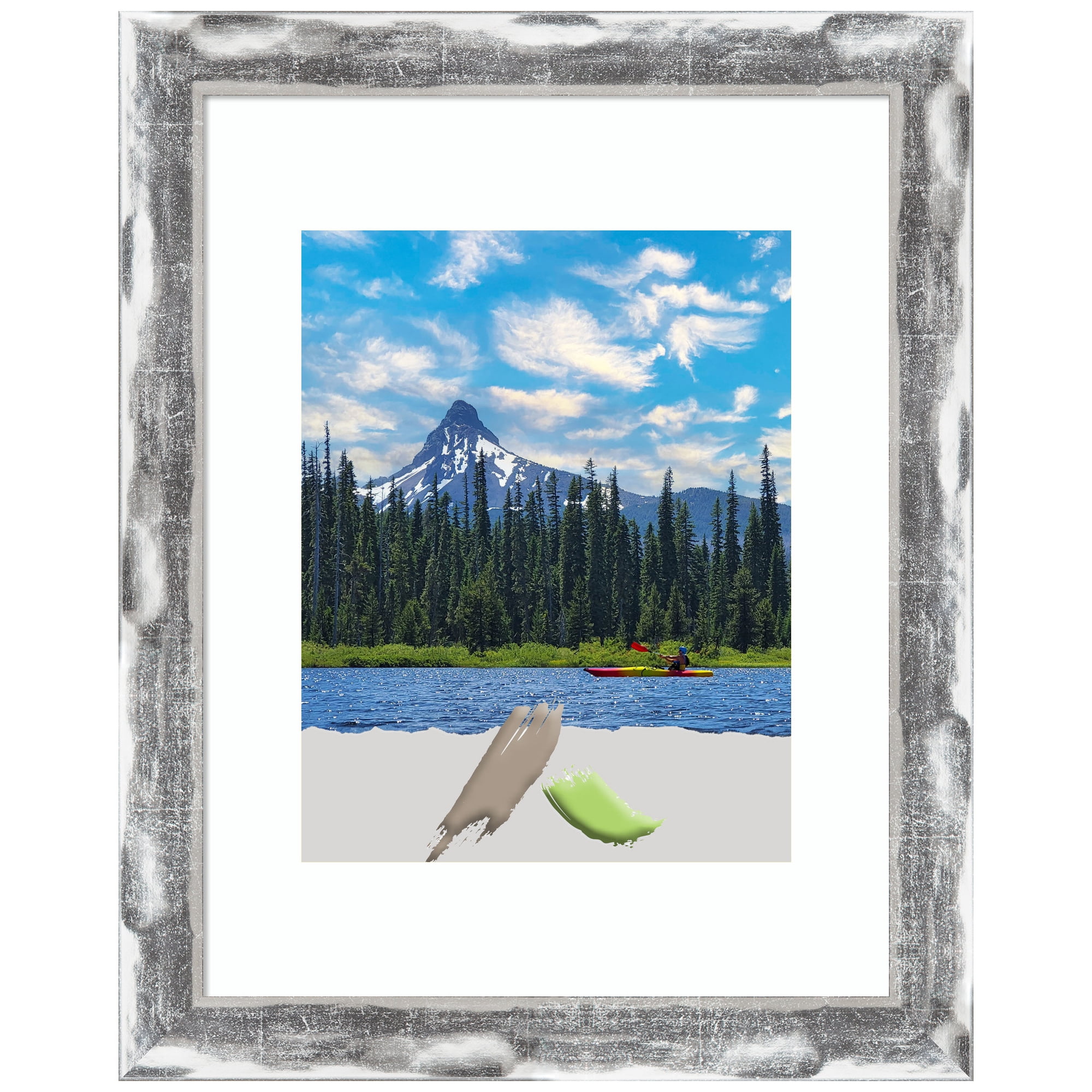 Scratched Wave Chrome Picture Frame, Photo Frame, Art Frame - Walmart.com