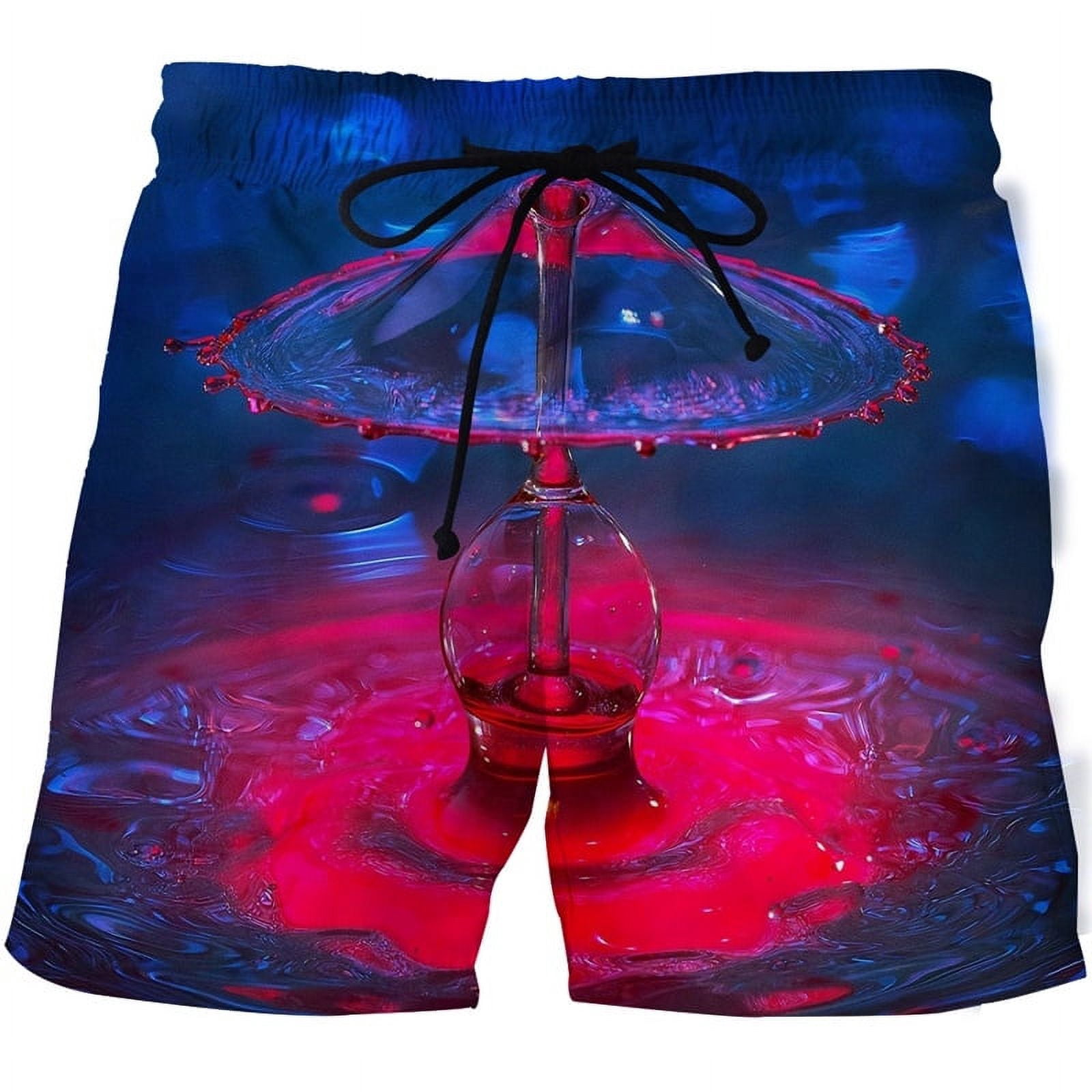 Scrawl 3D Print Beach Shorts Men Women Abstract Art Cool Short Pants ...