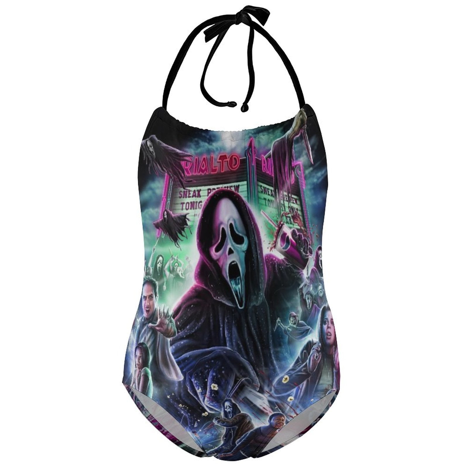Scream 2 Ghostface Killer Girls One-piece Swimsuit Summer Kid's Beach ...