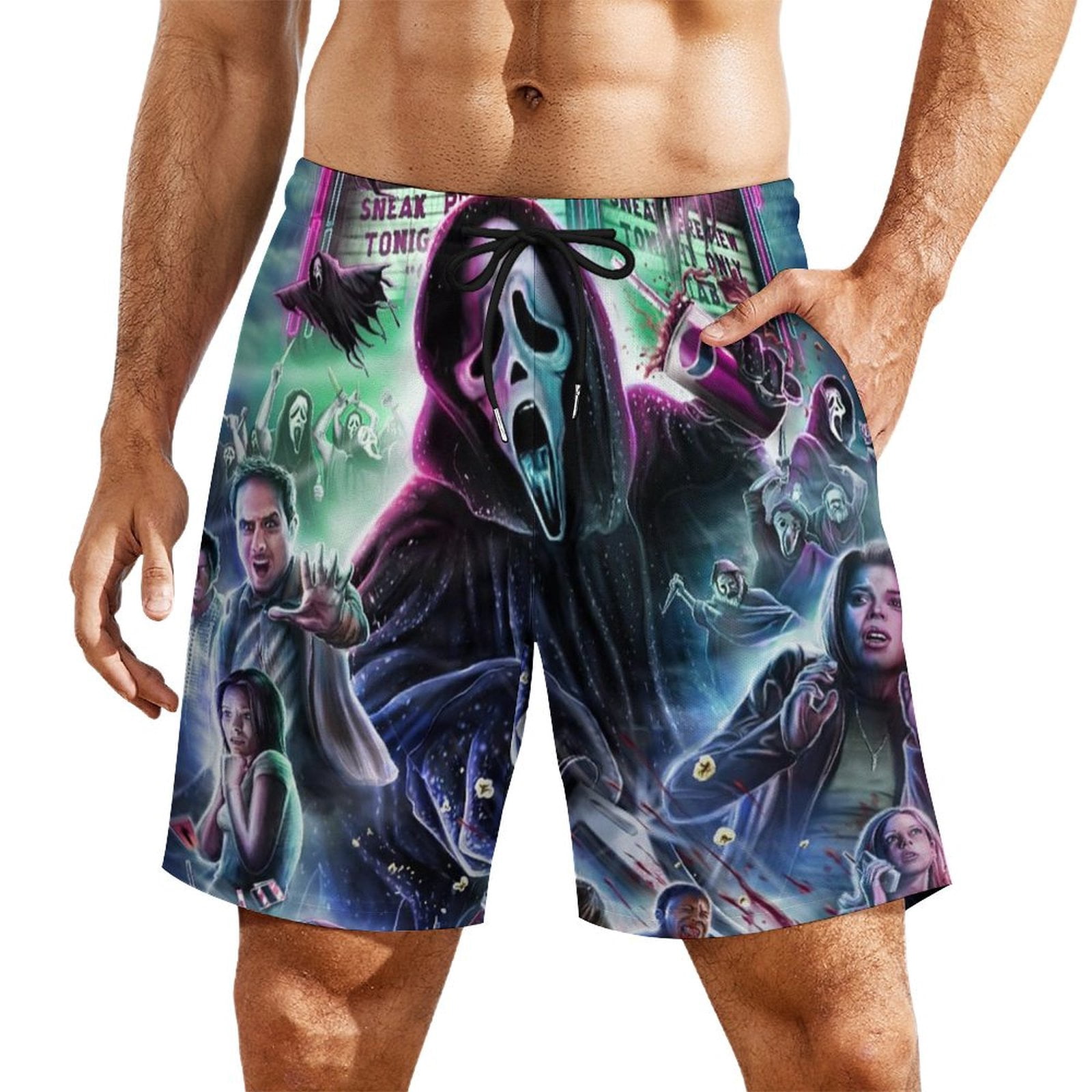 Scream 2 Ghostface Killer Men's Board Shorts Swim Trunks Quick Dry ...