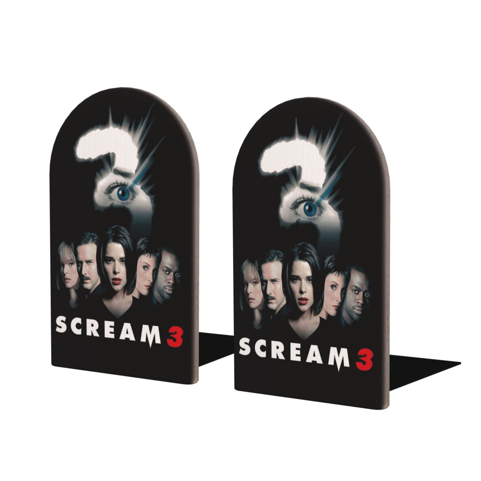 Scream 3 Movie Bookends Wood Book Divider Shelves Non-Skid Book Stand 2 ...