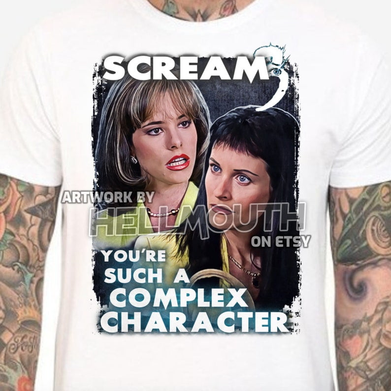 Scream 3 T-shirt. Gale Weathers Jennifer Jolie - Courteney Cox Parker ...