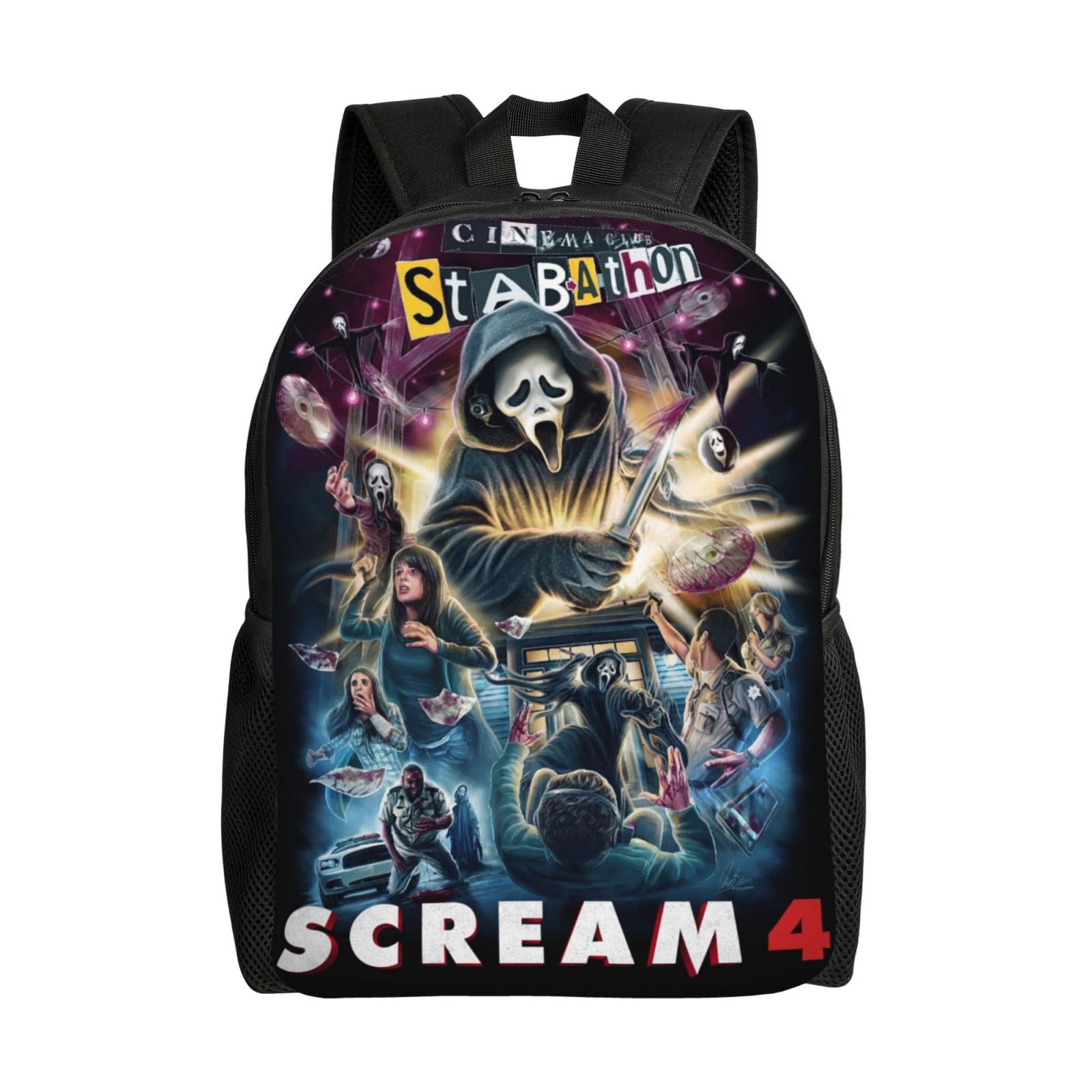 Scream 4 Ghostface Killer Backpack Casual Adjustable Bookbag School Bag ...