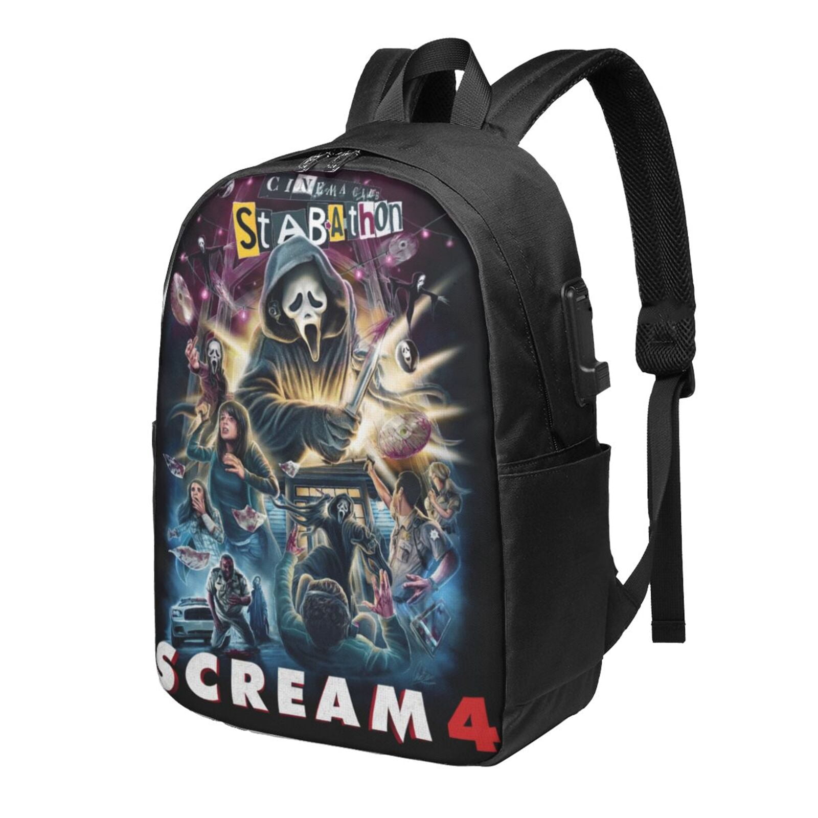 Scream 4 Ghostface Killer Backpack Lightweight Shoulders Daypack School ...