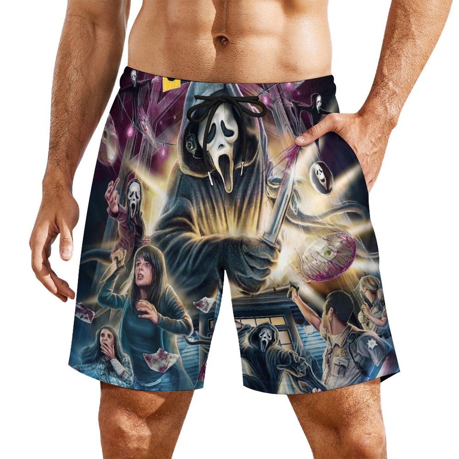 Scream 4 Ghostface Killer Men's Board Shorts Swim Trunks Quick Dry ...