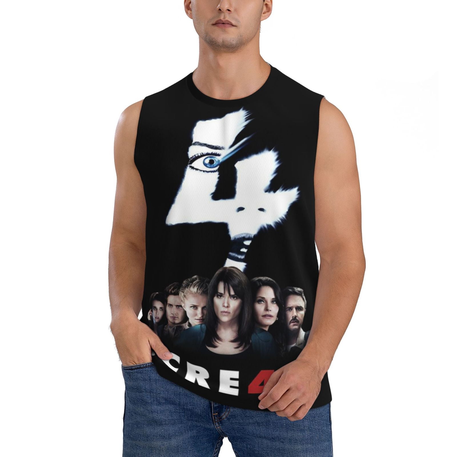 Scream 4 Ghostface Tank Top For Mens Lightweight Sleeveless T Shirts ...