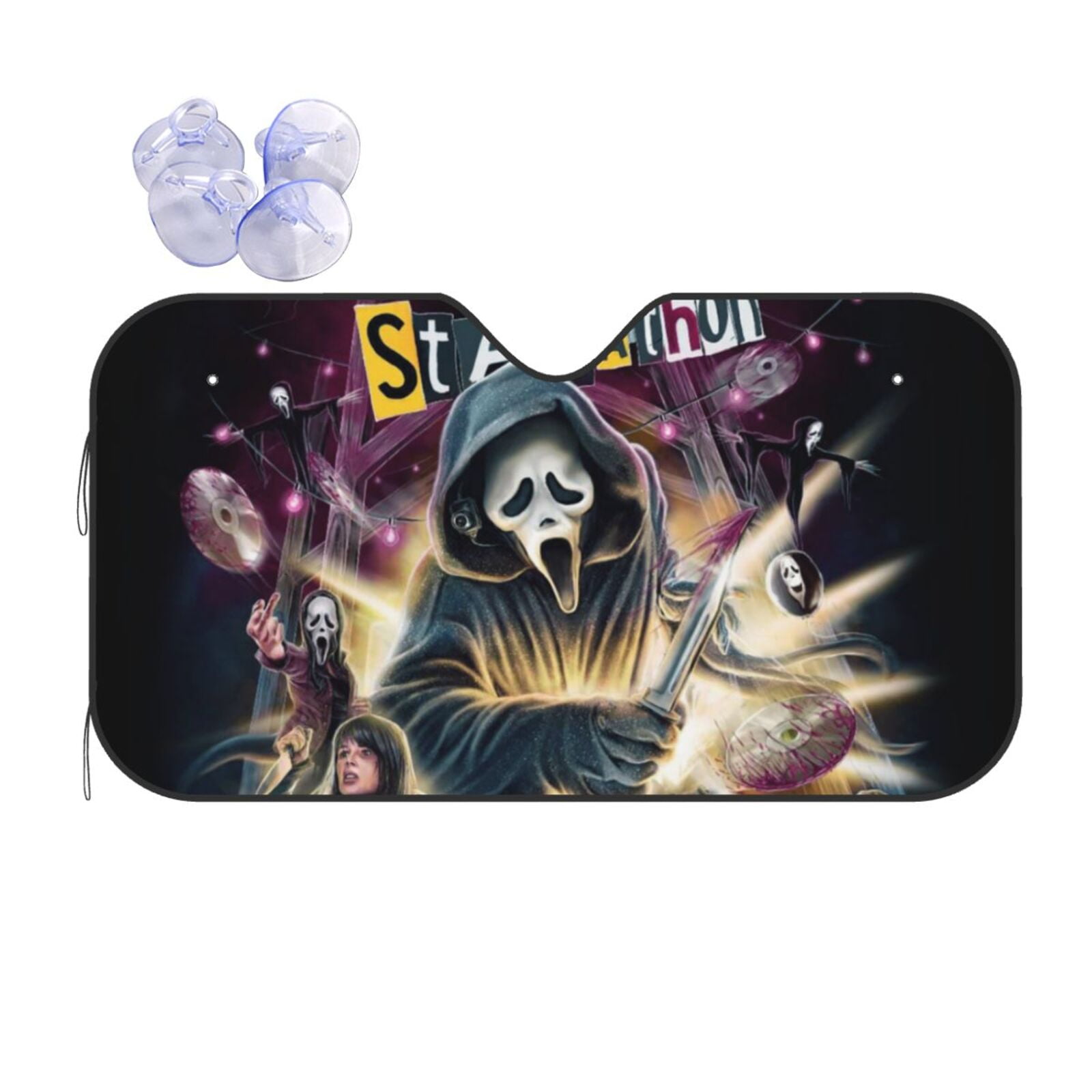 Scream 4 Killer Ghostface Movie Car Windshield Sunshade Blocks UV Rays ...