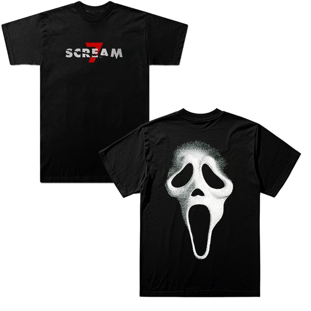 Scream 7 Ghostface Merch Hot Movie Summer Unisex Short-sleeved T-shirt ...