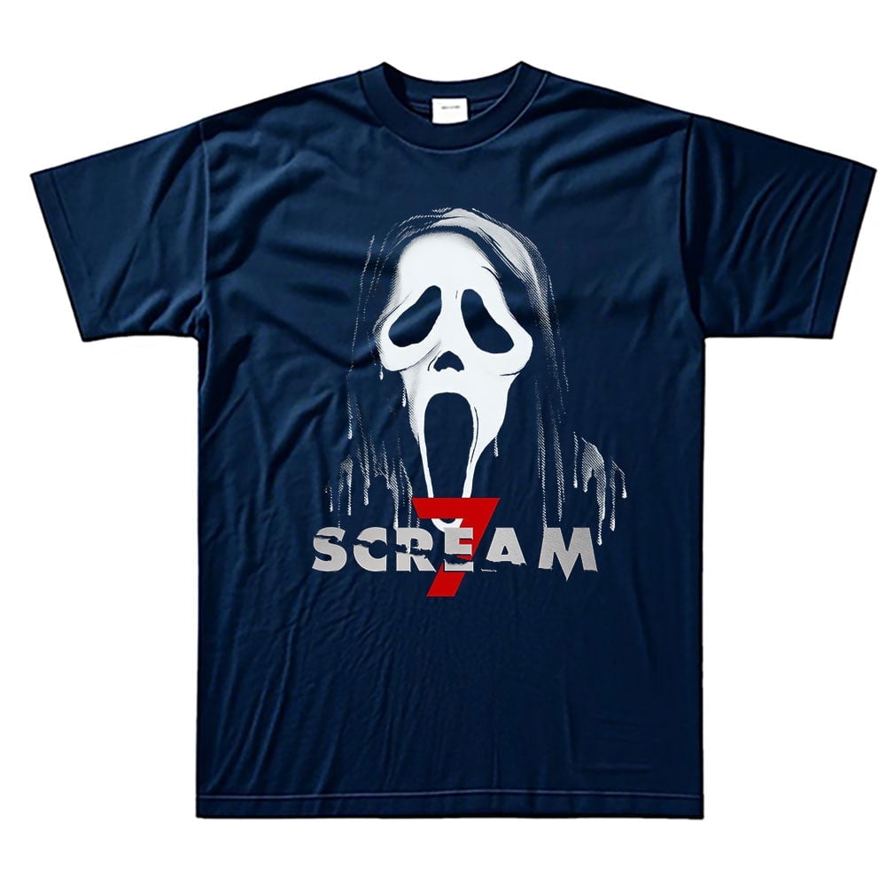 Scream 7 Ghostface Merch Hot Movie Summer Unisex Short-sleeved T-shirt ...