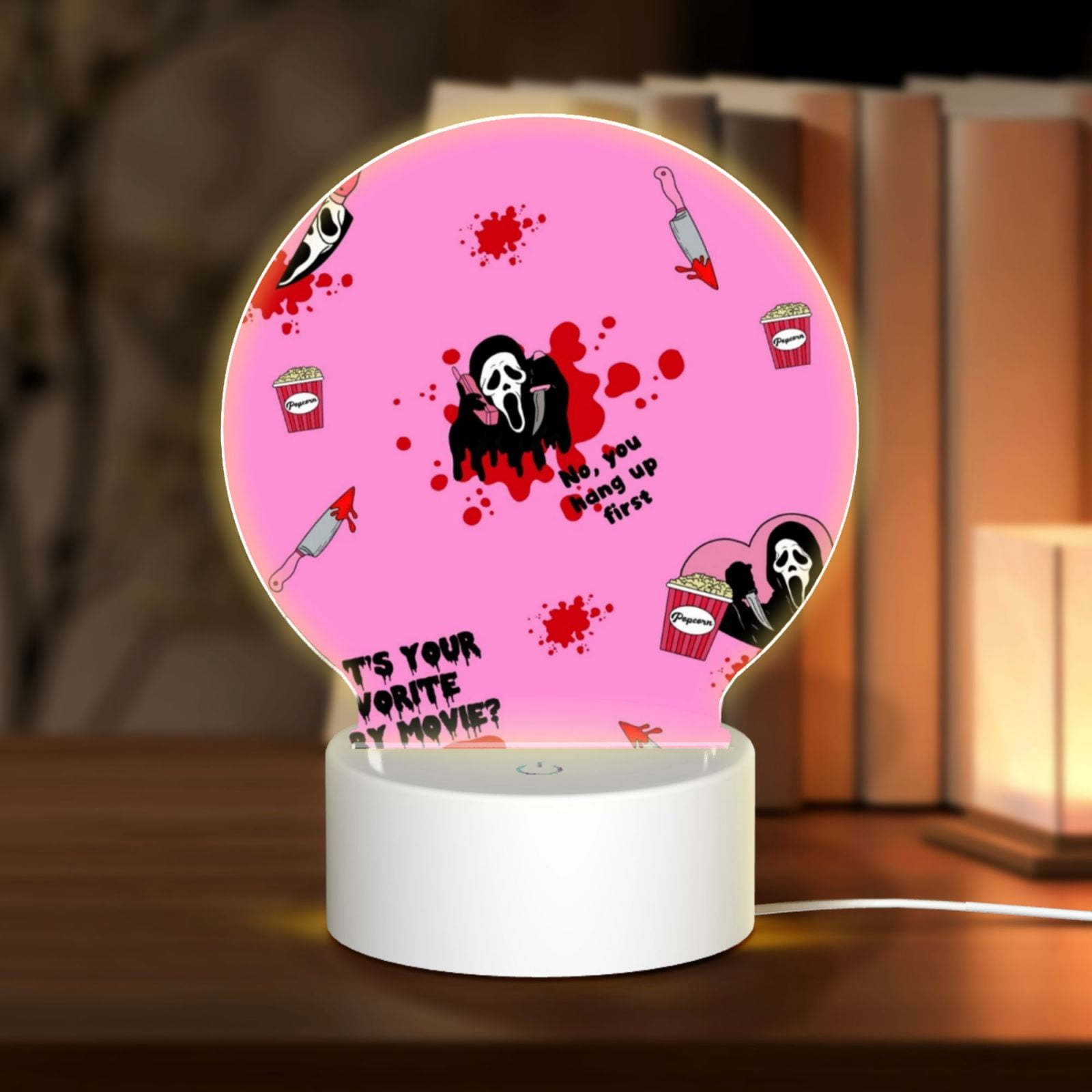 Scream Anime Round Acrylic Night Light Is Suitable For Rooms ...