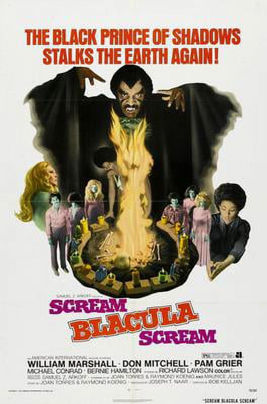 Scream Blacula Scream Movie Poster Art Poster 24x36 Unframed, Age ...