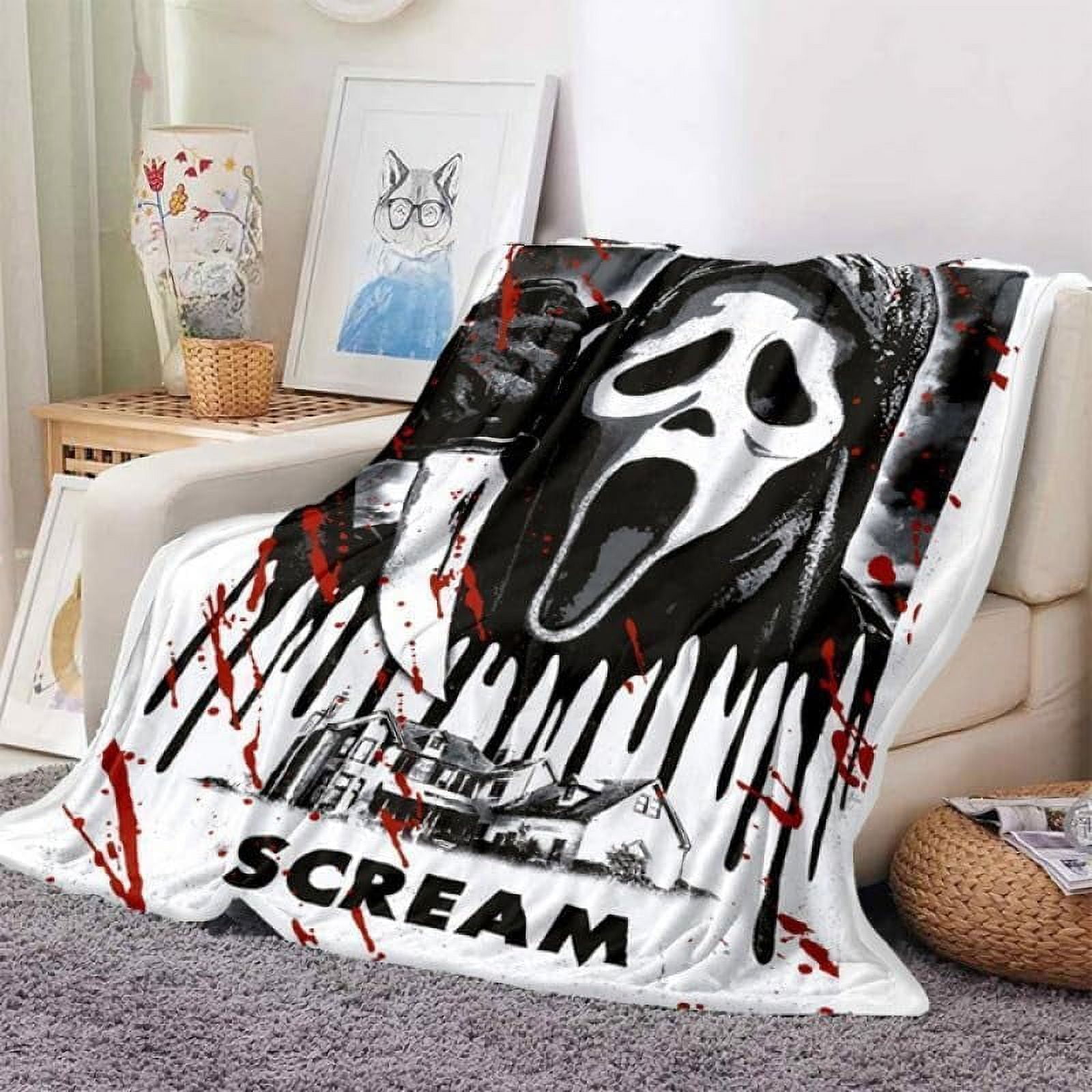 Scream Blanket Face Horror Movie Blanket Lightweight Thermal Flannel ...