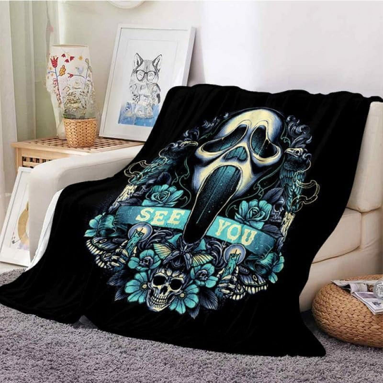Scream Blanket Ghost Face Horror Movie Blanket Lightweight Thermal ...