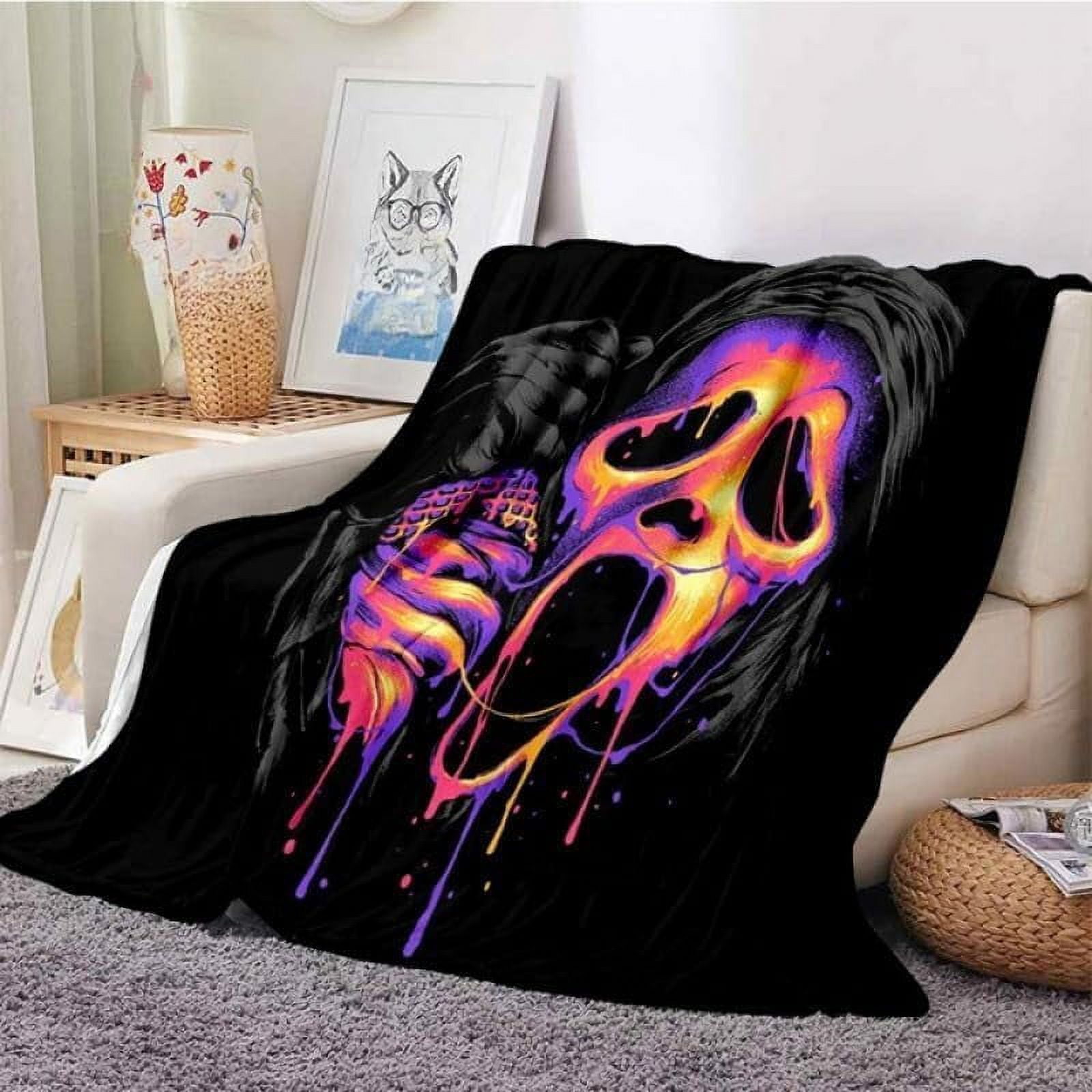 Scream Blanket Ghost Face Horror Movie Blanket Lightweight Thermal ...