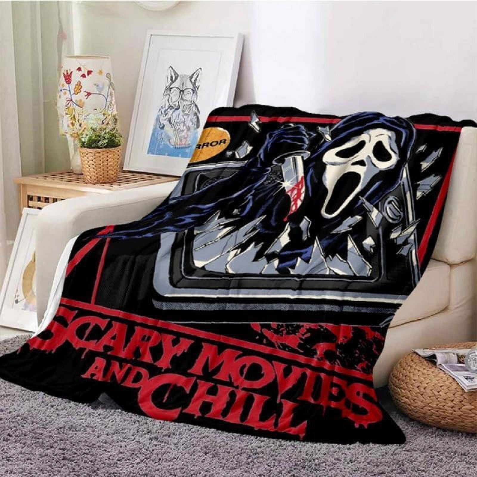 Scream Blanket Ghost Face Horror Movie Blanket Lightweight Thermal ...