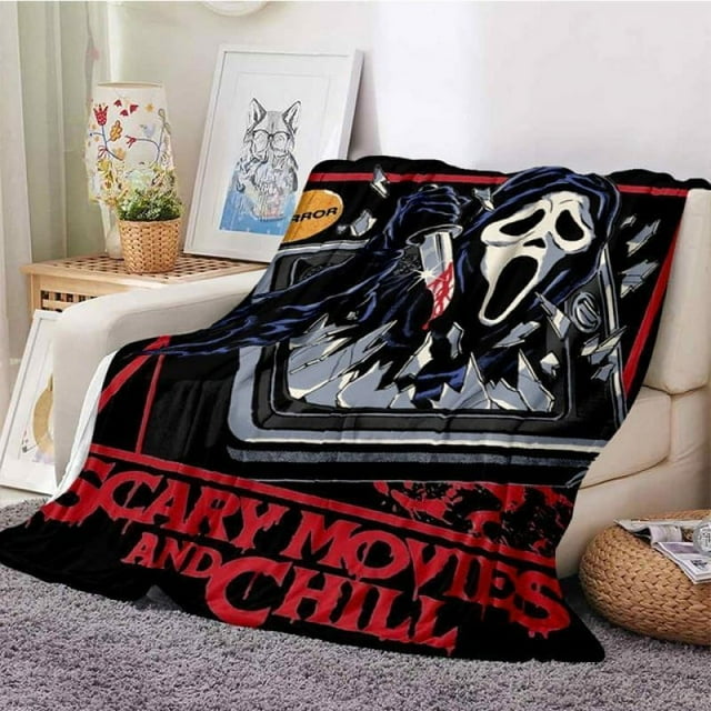 Scream Blanket Ghost Face Horror Movie Blanket Lightweight Thermal ...