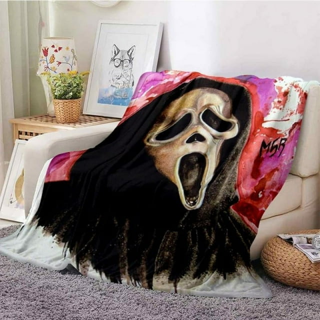Scream Blanket Ghost Face Horror Movie Blanket Lightweight Thermal ...