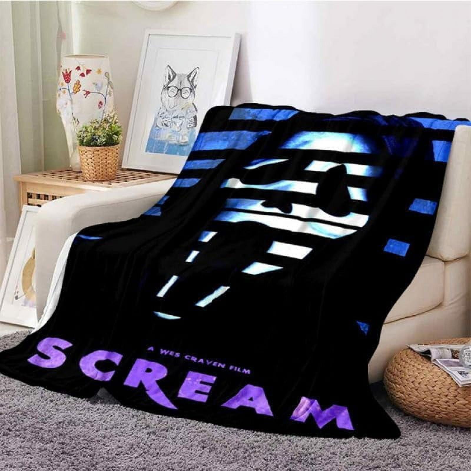 Scream Blanket Ghost Face Horror Movie Blanket Lightweight Thermal ...