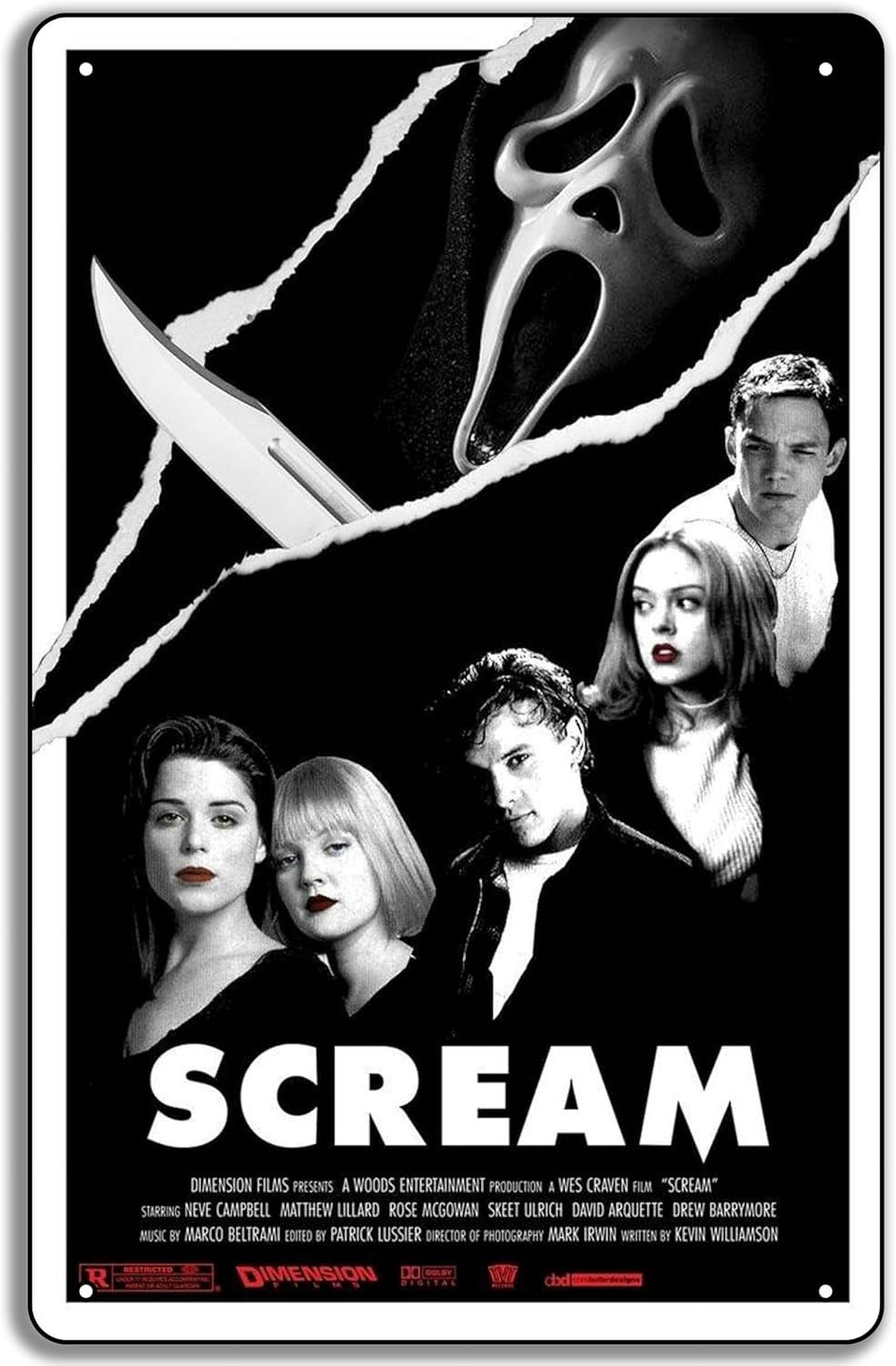 Scream Design Two Movie Poster Scream.9 Metal Tin Sign 8x12in Plaque ...