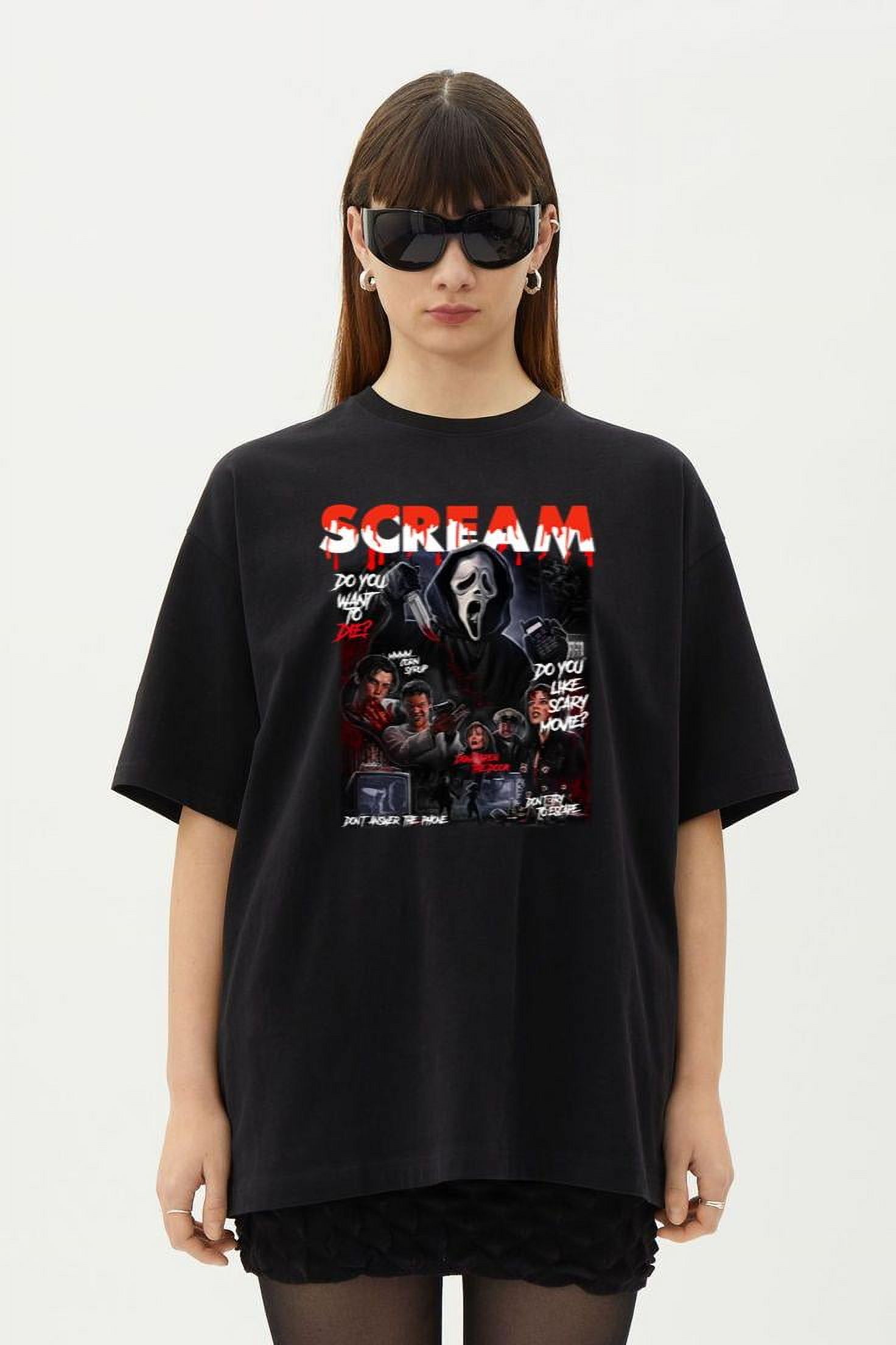 Scream Don't Answer The Phone Ghostface Horror Tee T-Shirt, for men ...