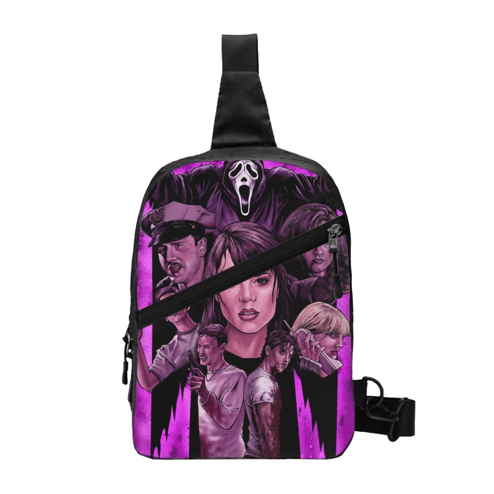 Scream Film Horror Chest Bag Crossbody Folding Adjustable Casual Sport ...