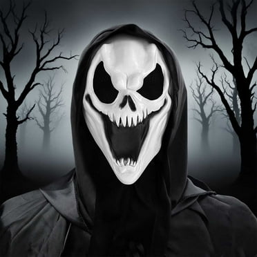 Fun World - Scream Halloween Scary Rhinestone Ghost Face Mask with ...