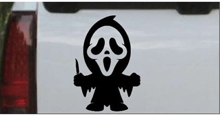 Scream Ghost Face Horror Halloween 6 Inch Professional Sticker for ...