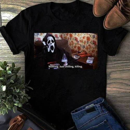 Scream Ghost Face Just Chillin Killin T-shirt Funny Ghostface Calling ...
