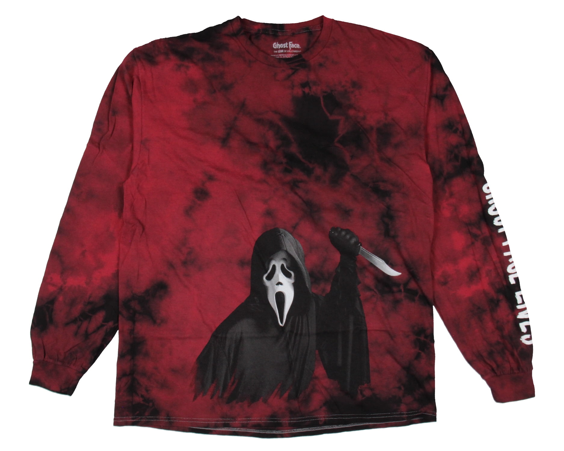 Scream Ghost Face Men's Ghost Face Lives Tie-Dye Adult Long Sleeve ...