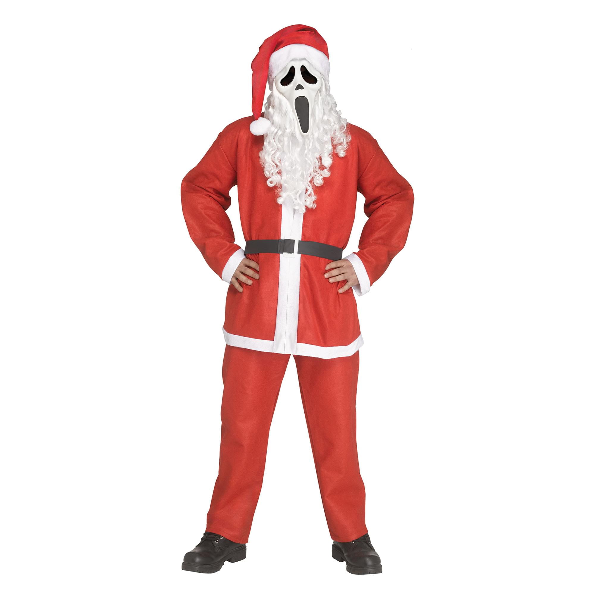 Scream Ghost Face Santa Pub Crawl Adult Costume | Plus Size - Walmart.com
