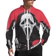 Scream Ghost-face Pullover Zip-up Hoodie Loose-fit Sweatshirt Casual ...