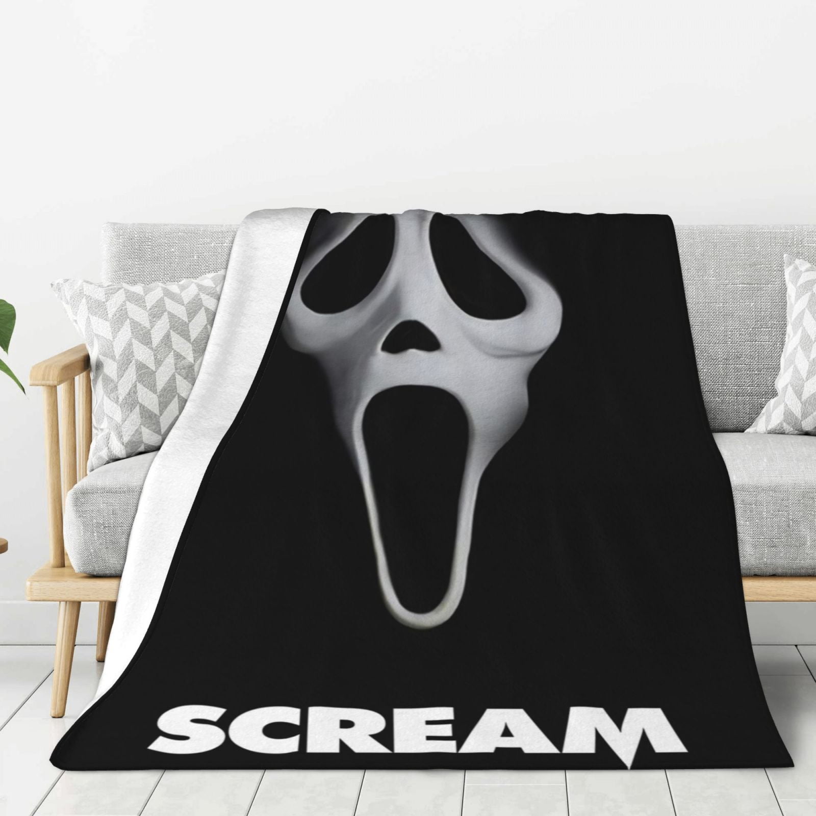 Scream Ghostface Blanket Cozy Soft Fleece Flannel Bed Blanket All ...