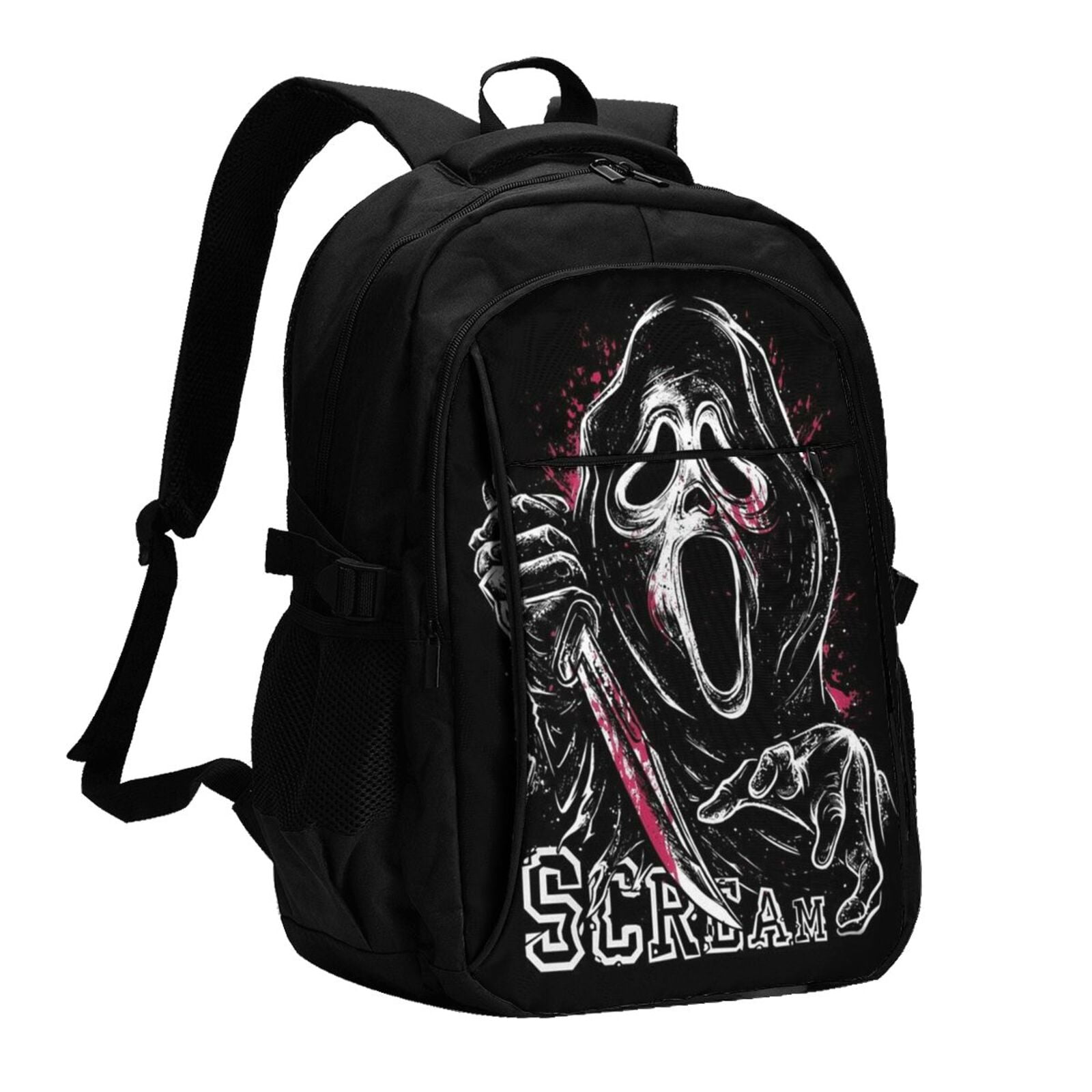 Scream Ghostface Casual Backpacks Business Travel Shoulder Bag With Usb ...