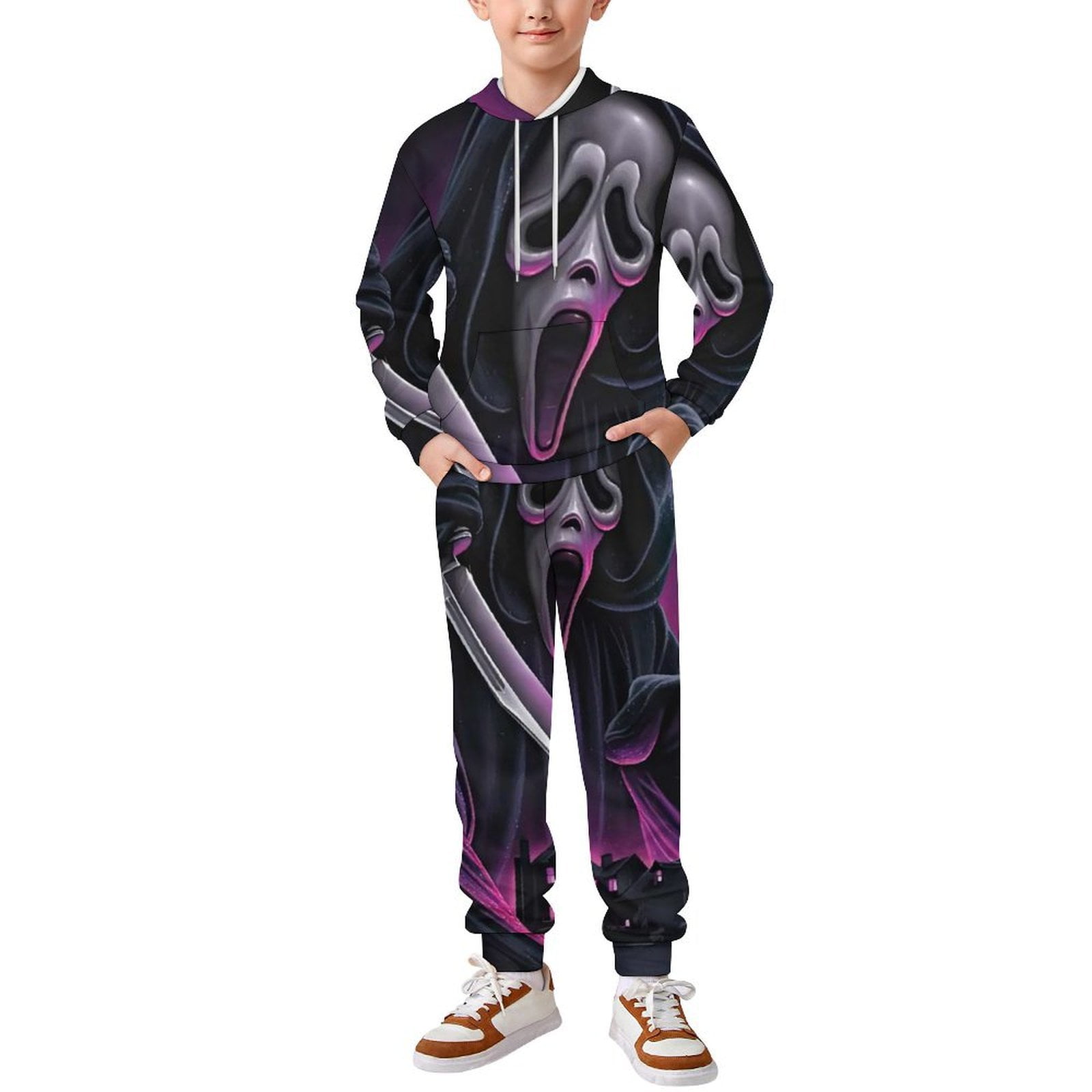 Scream Ghostface Children's Sweatshirt Sweat Pant Set Pullover Hooded ...