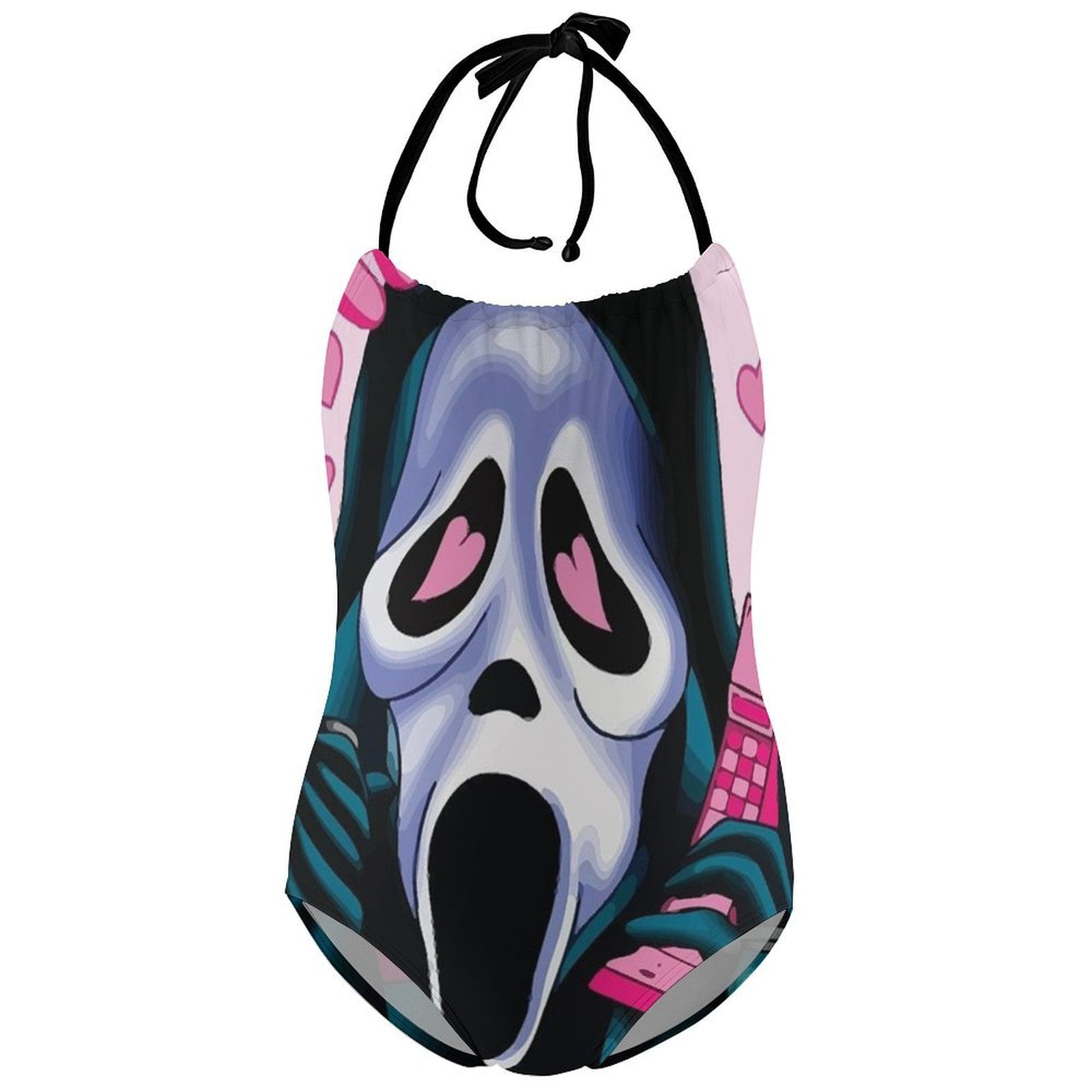 Scream Ghostface Girls One Piece Swimsuit Quick Dry Swimwear Print ...