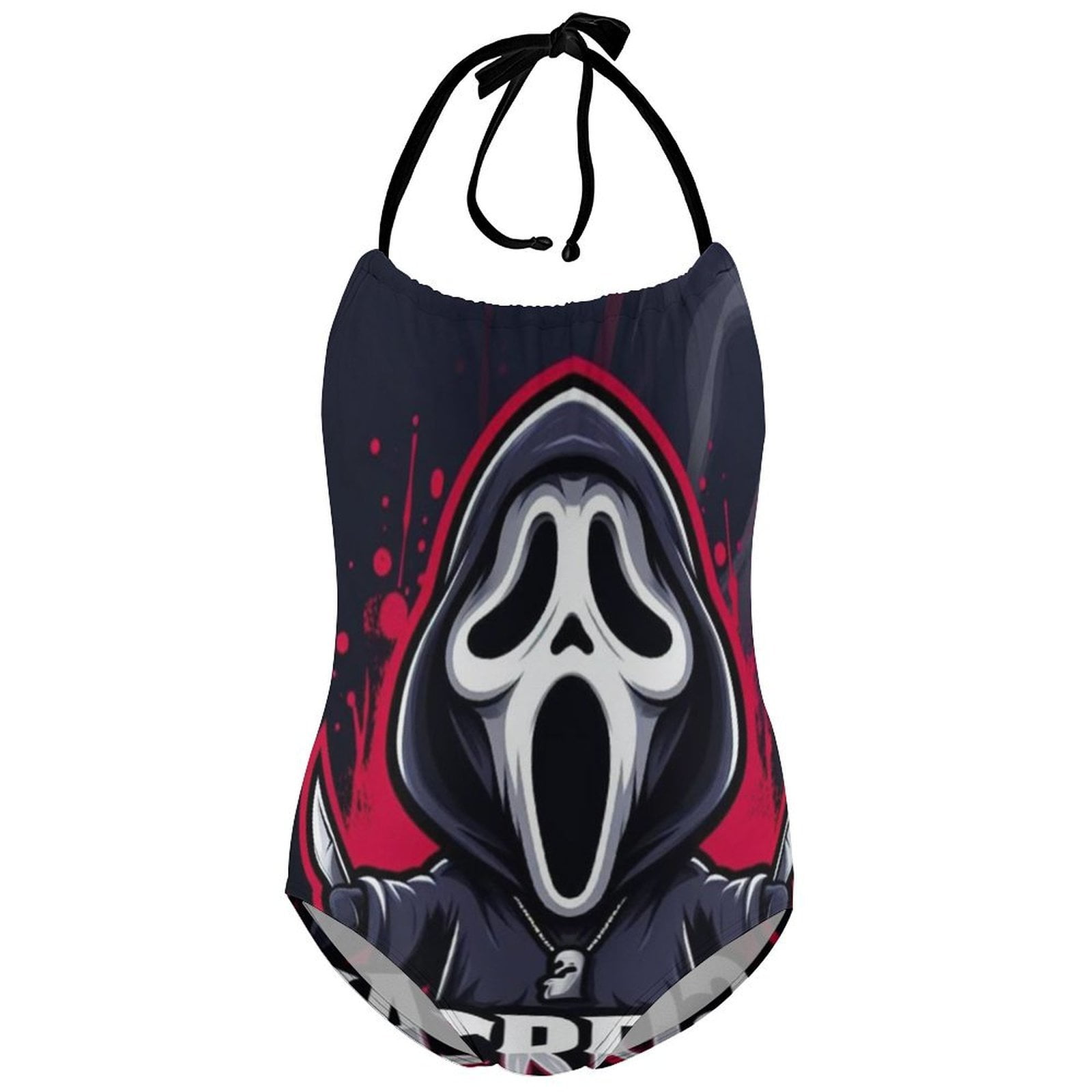 Scream Ghostface Girls One Piece Swimsuit Quick Dry Swimwear Print ...