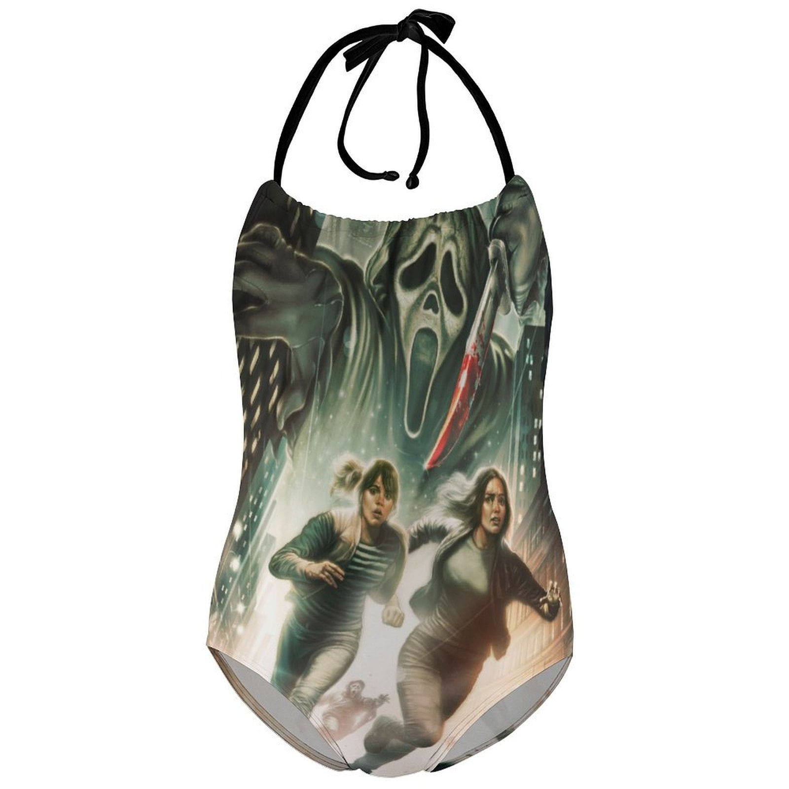 Scream Ghostface Girls One-piece Swimsuit Summer Kid's Beach Swimwear ...