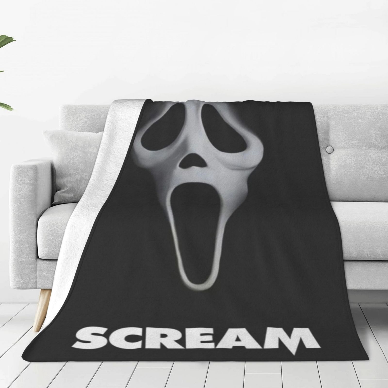 Scream Ghostface Halloween Horror Movie Flannel Blanket Ultra Soft ...