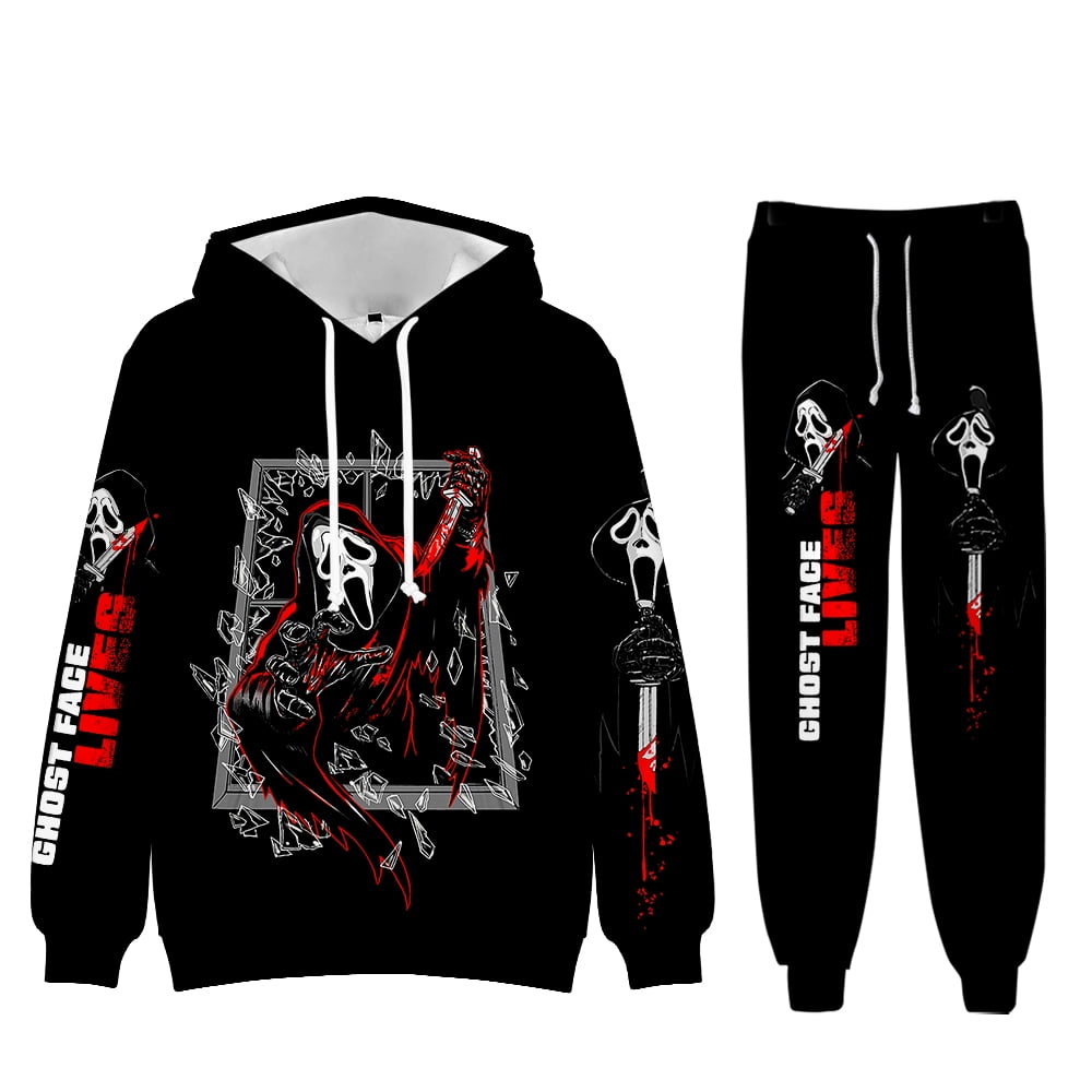 Scream Ghostface Hoodies Set Halloween Horror Movie Merch Scary ...