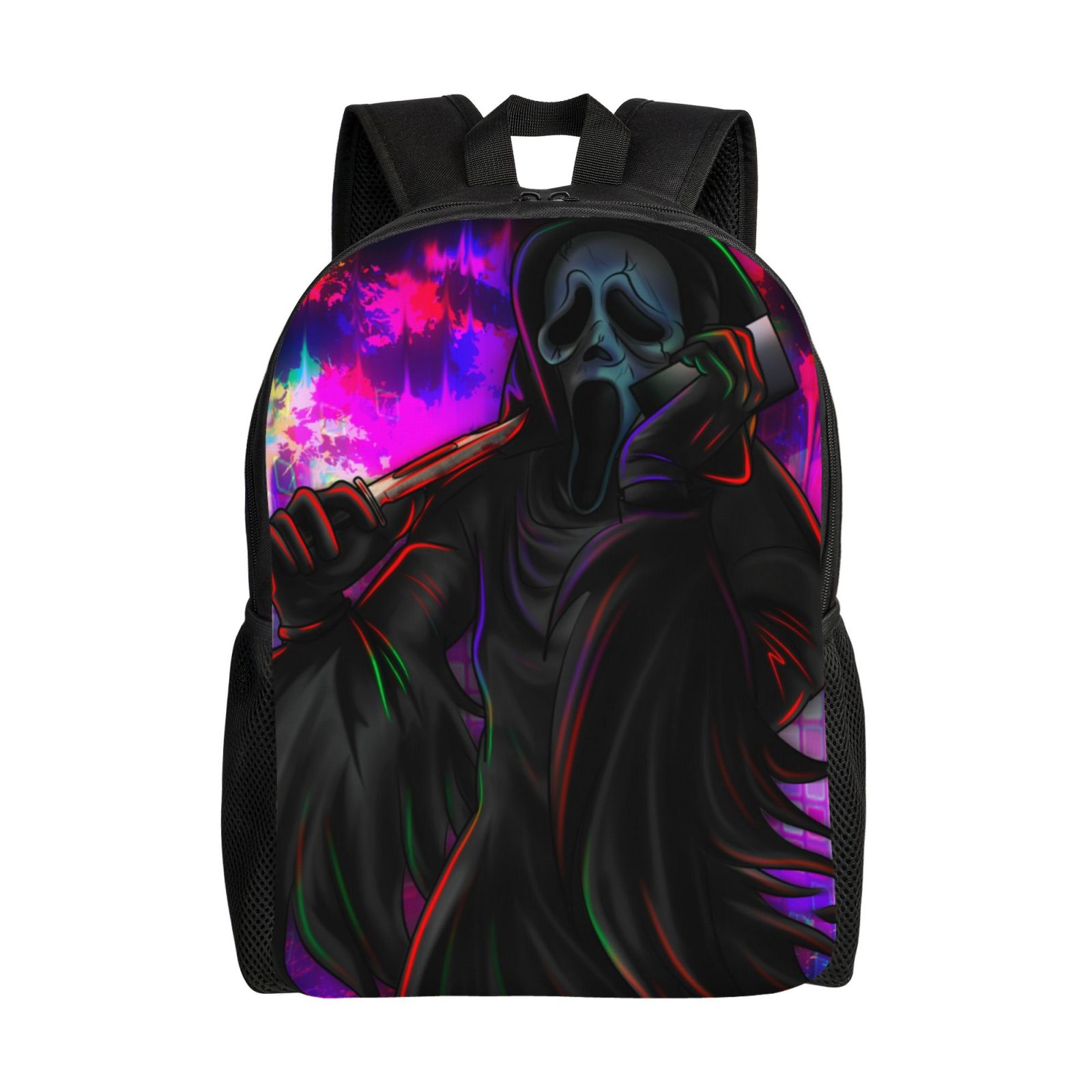 Scream Ghostface Horror Backpack Casual Adjustable Bookbag School Bag ...