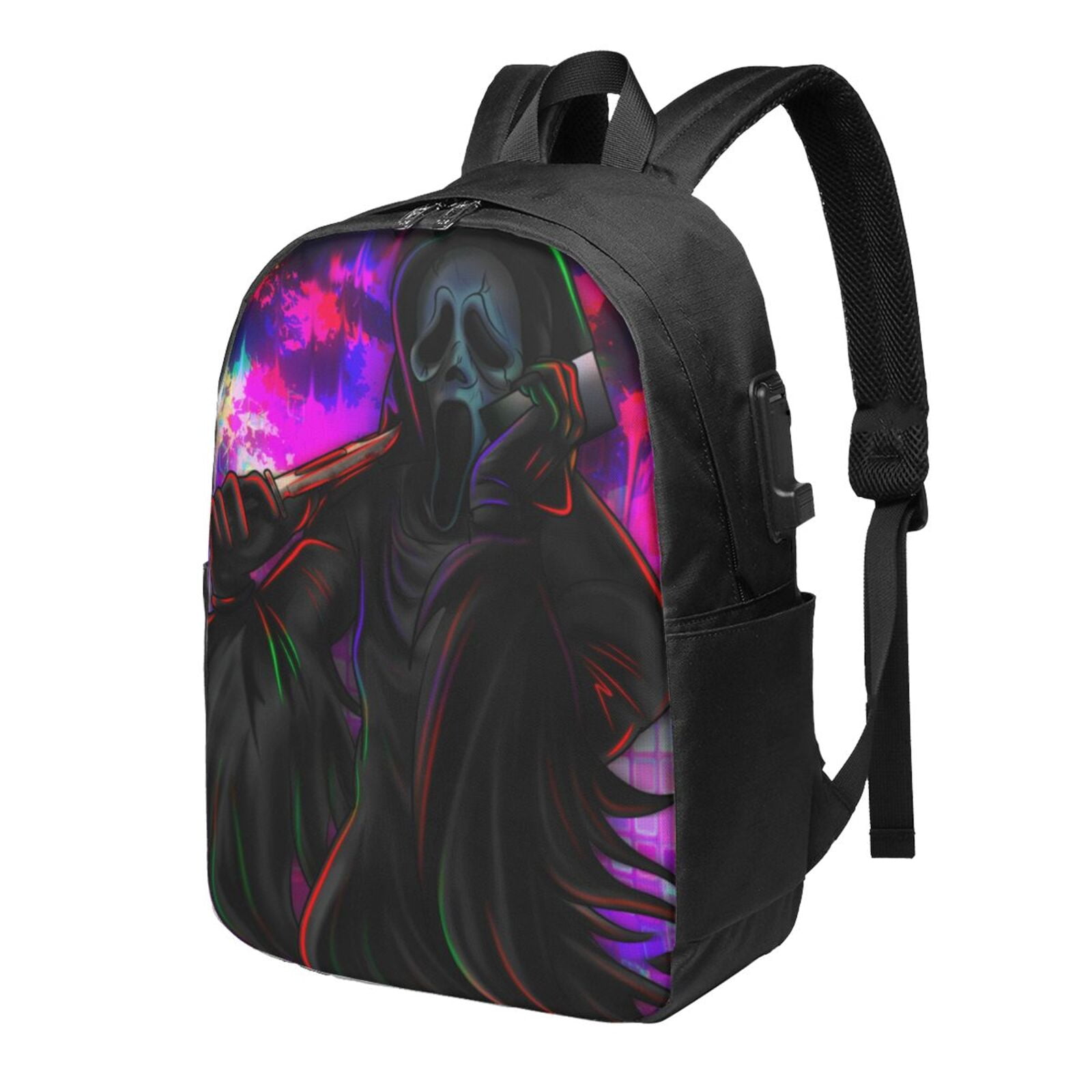 Scream Ghostface Horror Backpack Lightweight Shoulders Daypack School ...