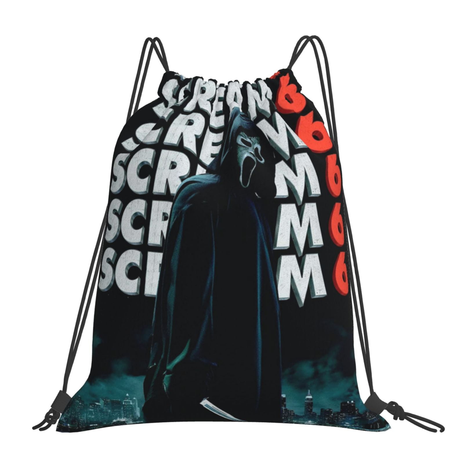 Scream Ghostface Killer Drawstring Backpack Gym Bags Sport String Bag ...
