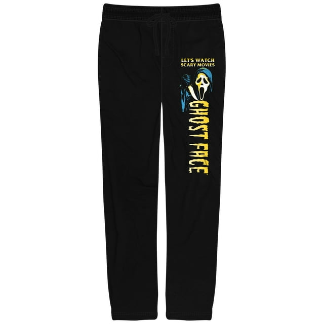 Scream Ghostface Let's Watch Scary Movies Men's Black Sleep Pajama ...