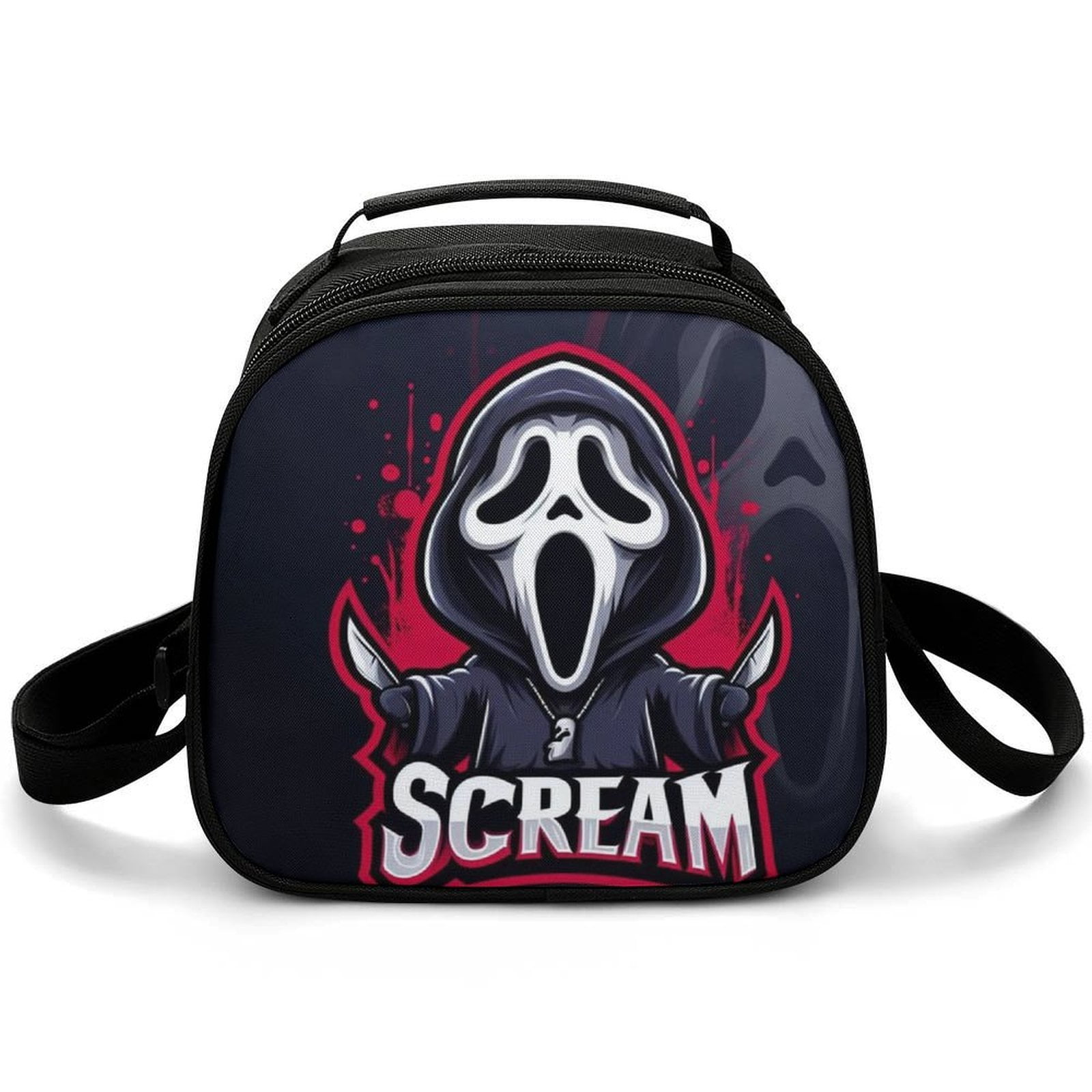 Scream Ghostface Lunch Tote Bags Thermal Insulated Lunch Box Lunch ...