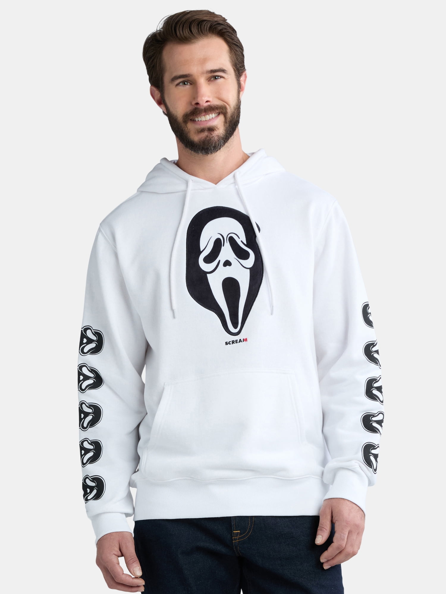 Scream Ghostface Men's Graphic Print Hoodie with Long Sleeves, Sizes XS ...