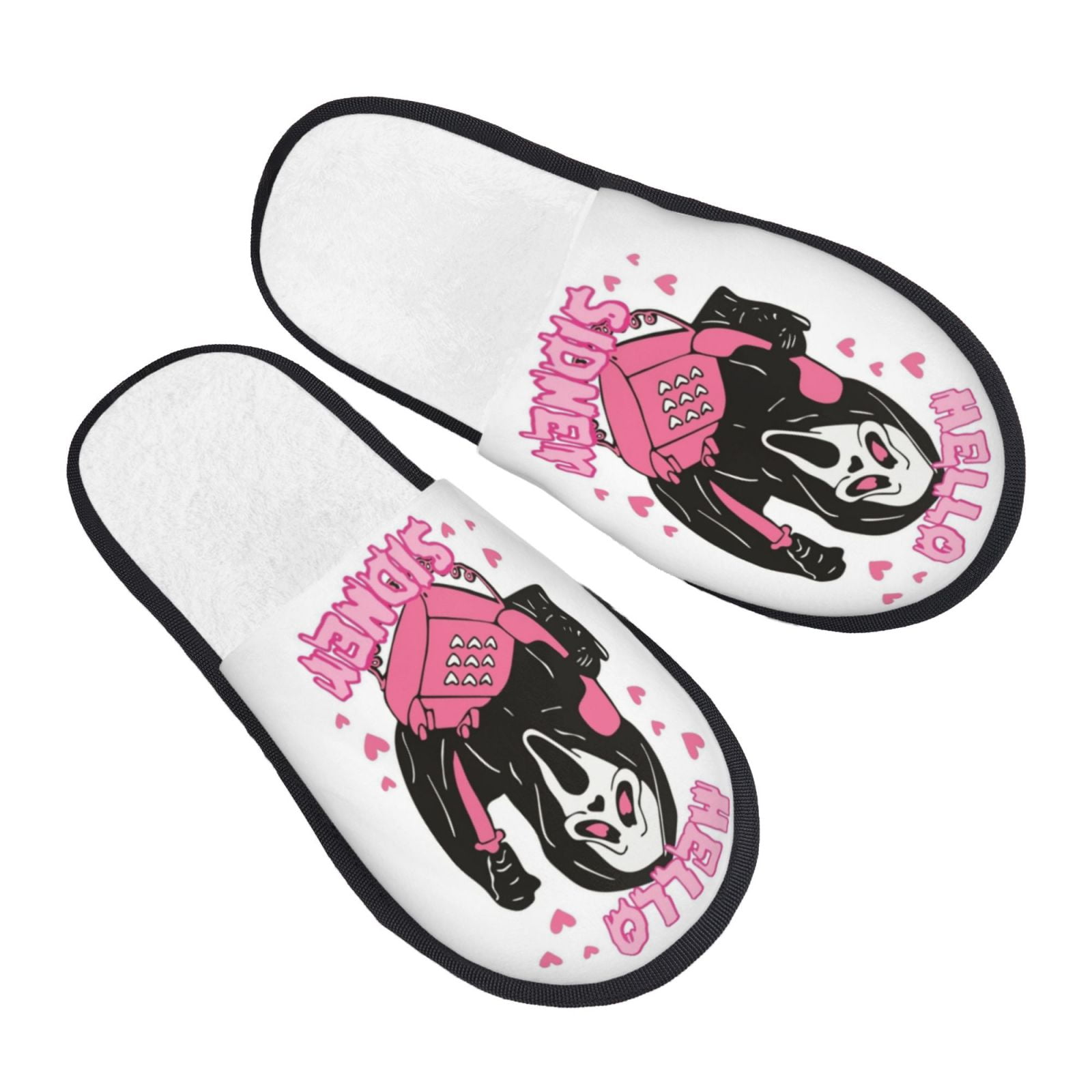 Scream Ghostface Plush House Shoes Warm Fluffy Slippers Furry ...