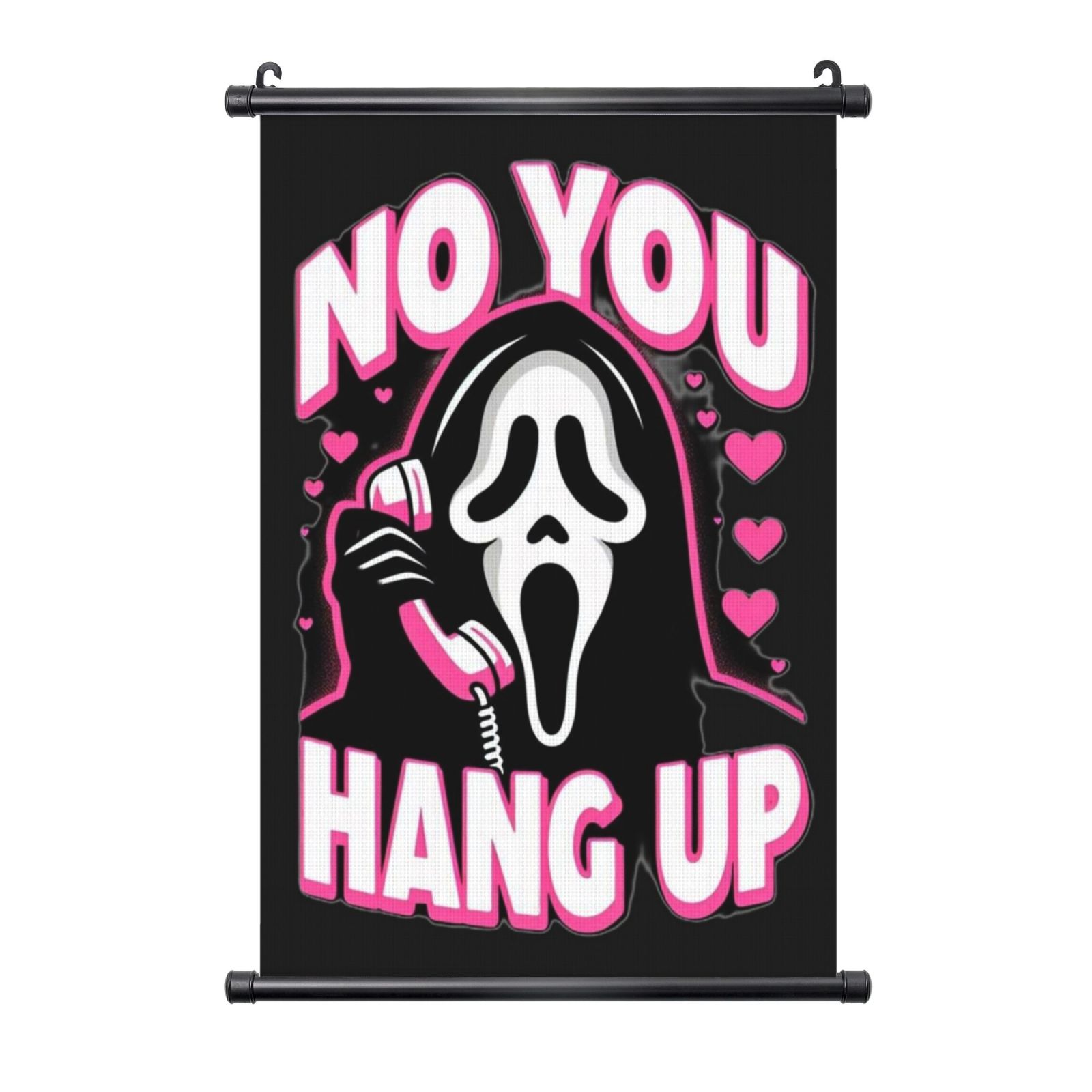 Scream Ghostface Poster Black Plastic Shaft Hanging Posters Wall ...