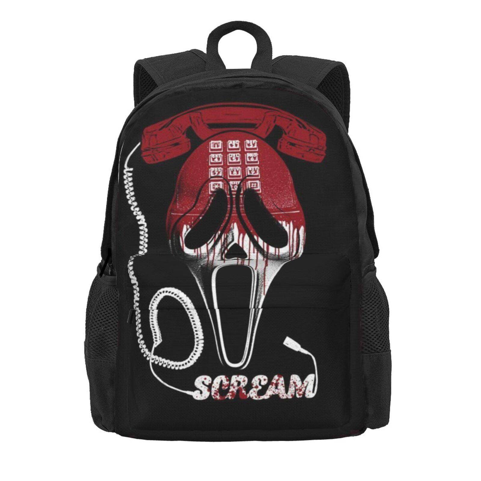 Scream Ghostface Scary Backpack Adjustable Daypack Large Capacity ...