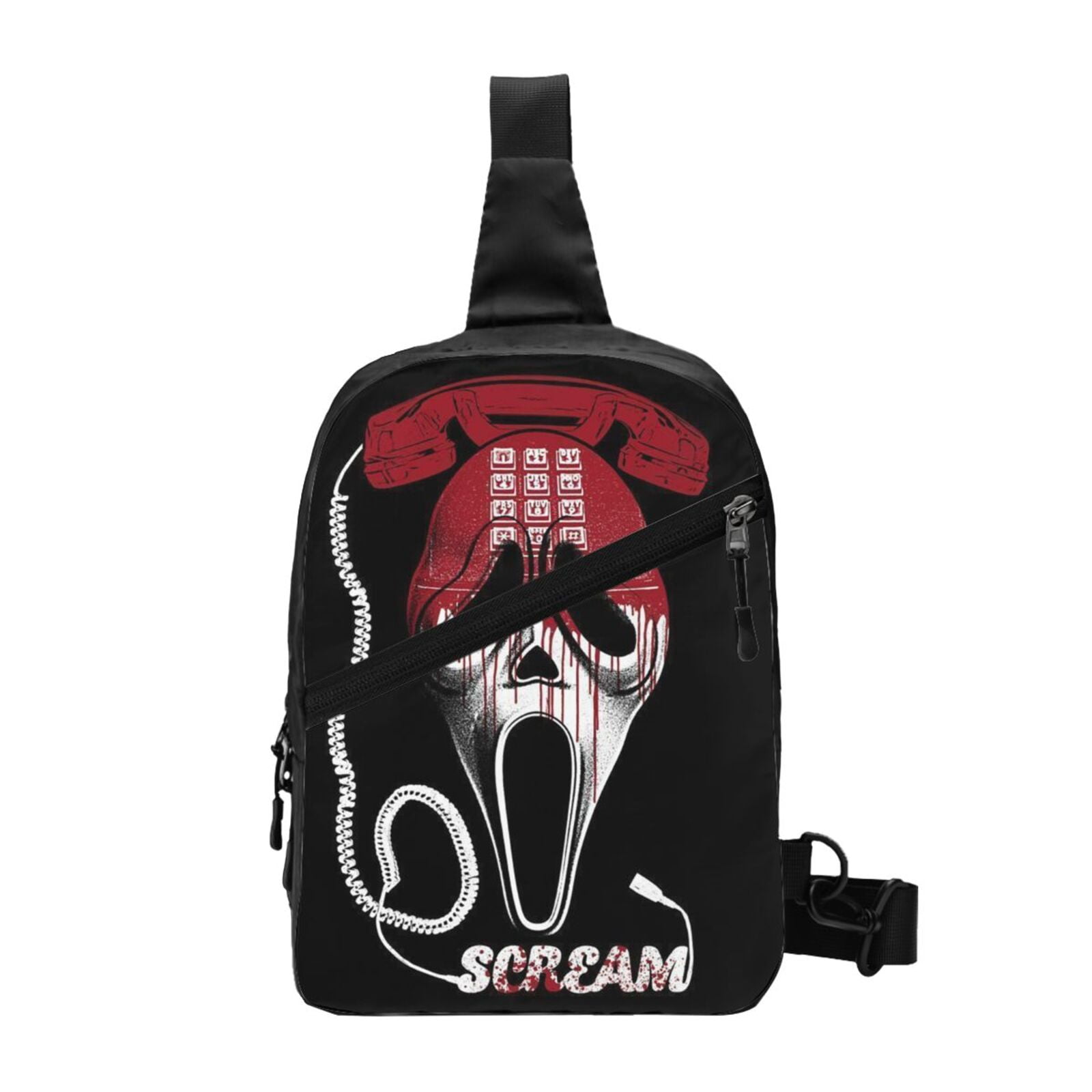 Scream Ghostface Scary Chest Bag Crossbody Folding Adjustable Casual ...
