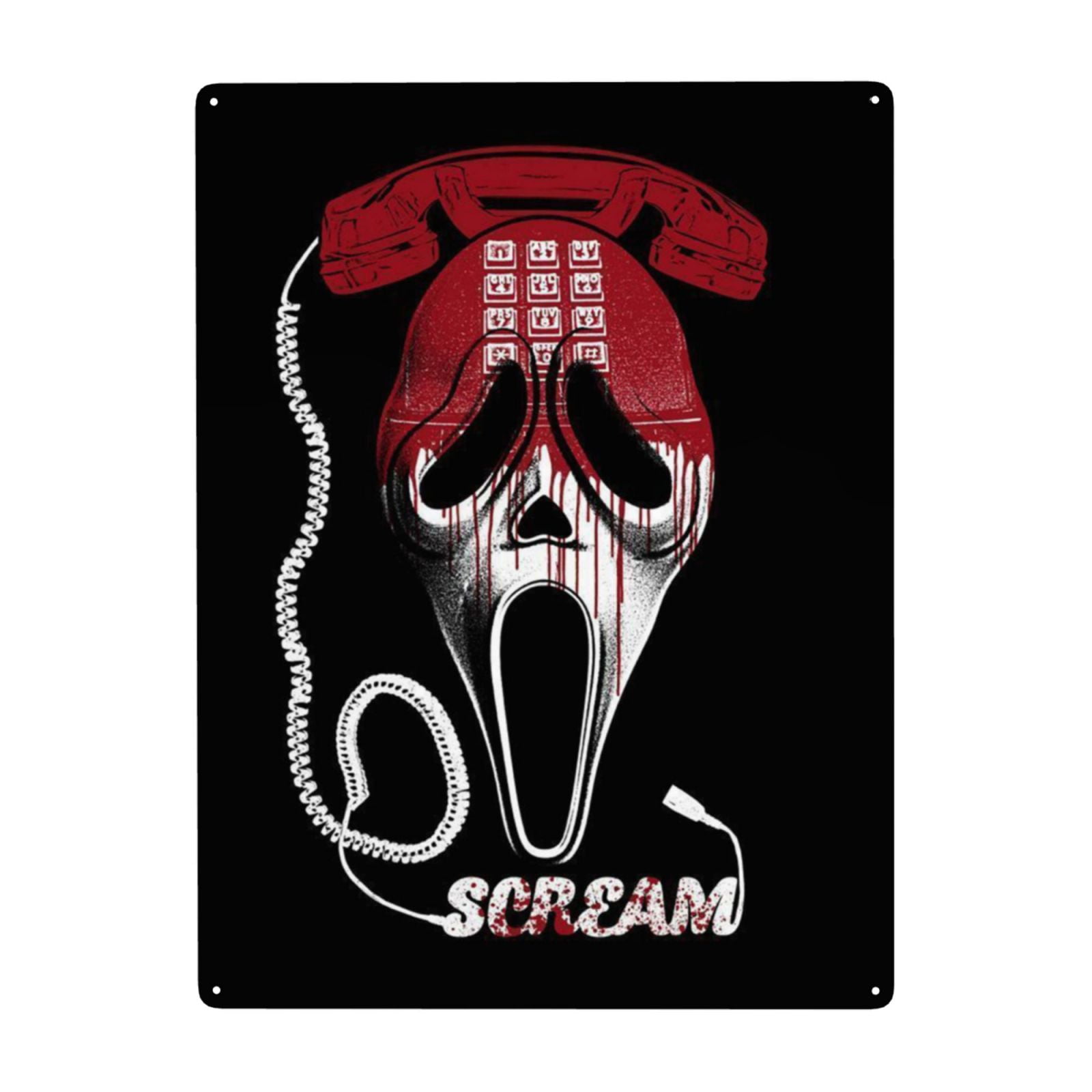 Scream Ghostface Scary Metal Sign Decor 30x40cm Wall Art Sign for Home ...